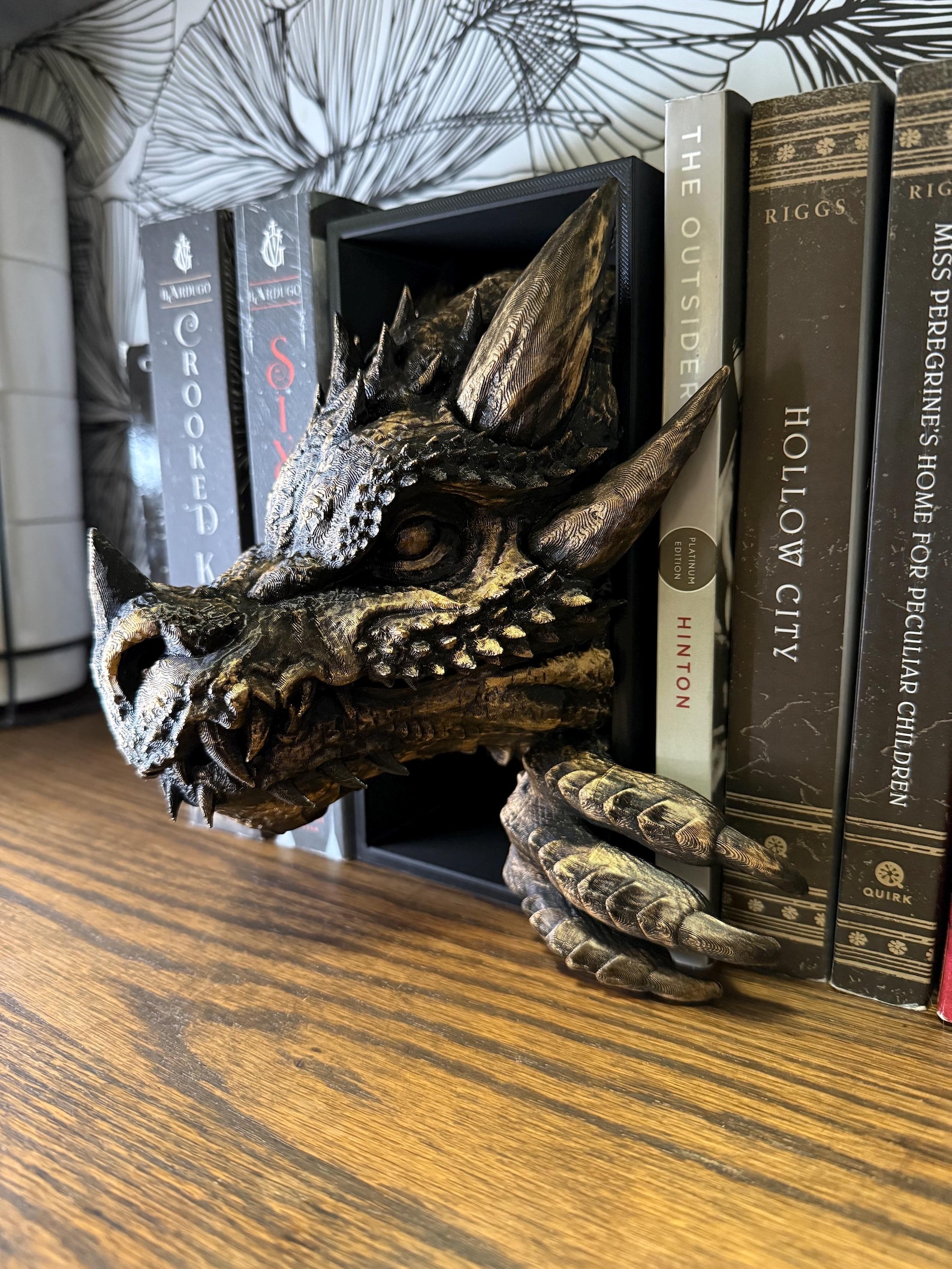 3D Printed Dragon Book Nook | Fantasy Bookshelf Insert Decor - Etsy