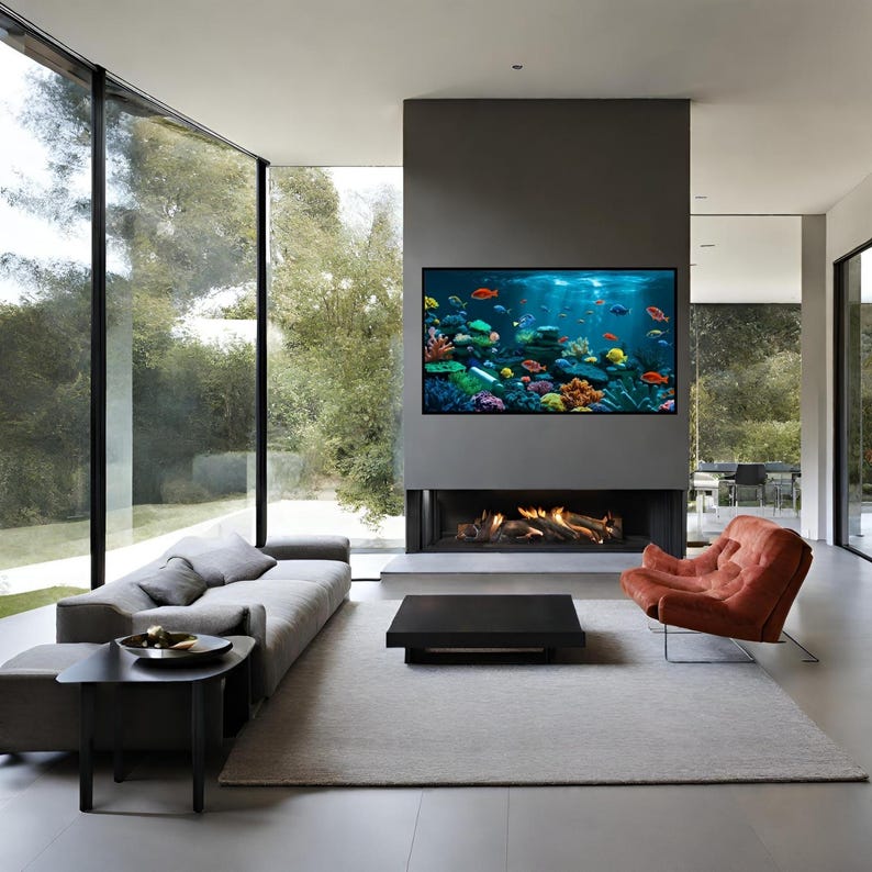 Underwater Aquarium Art for Samsung Frame TV | Vibrant Fish Under the ...