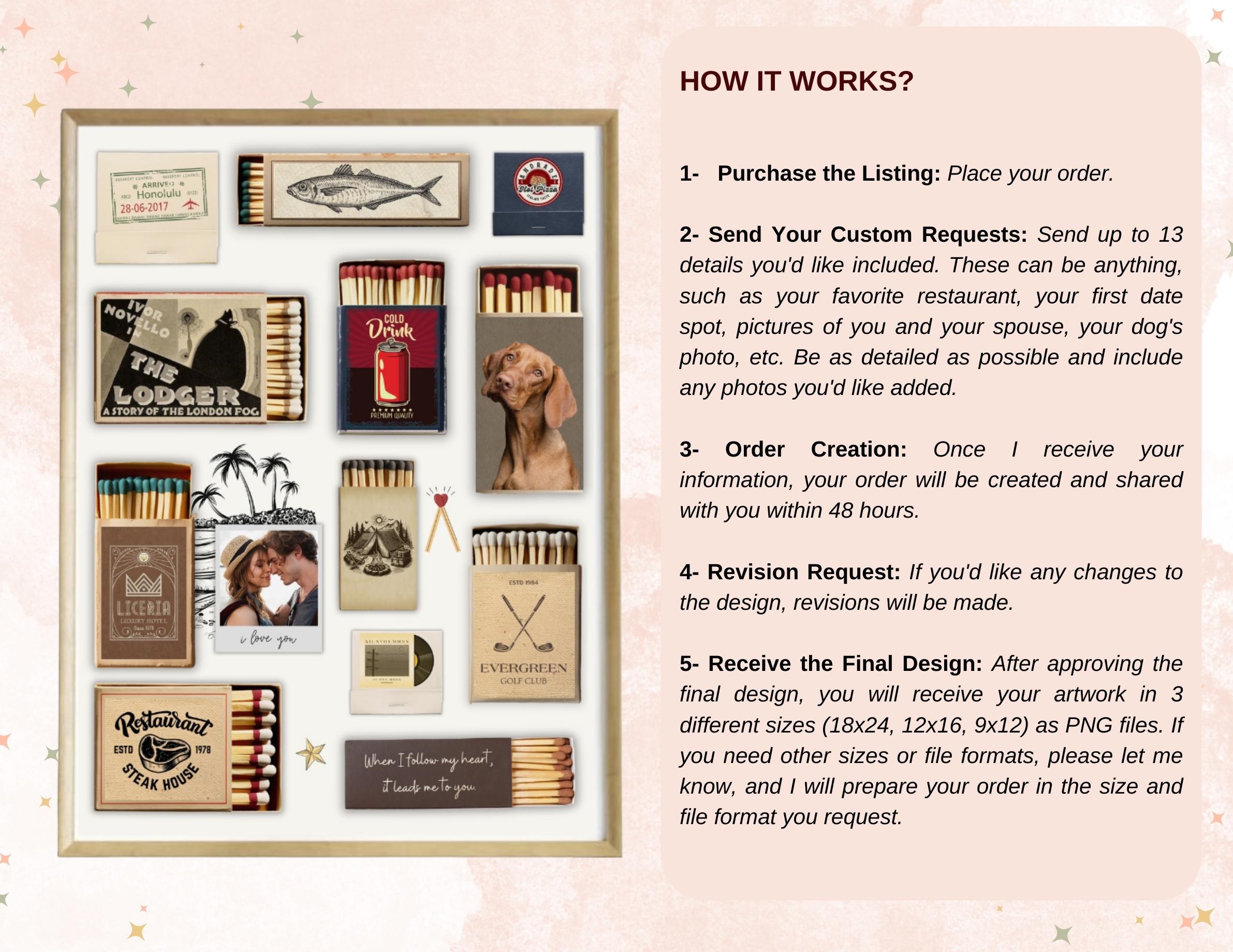 Custom Matchbook Art, Matchbook Poster, Vintage Matchbook Prints, Retro ...