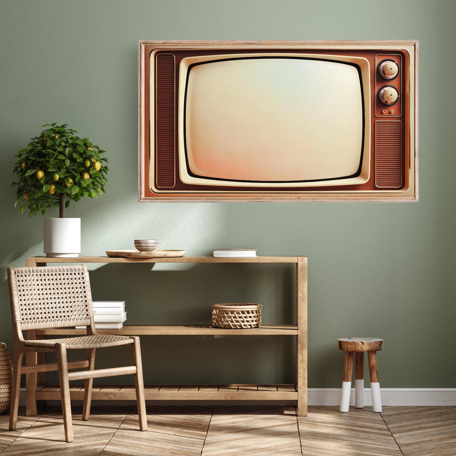 Vintage Samsung Frame TV Art | Retro Television Photo Image | Retro TV ...