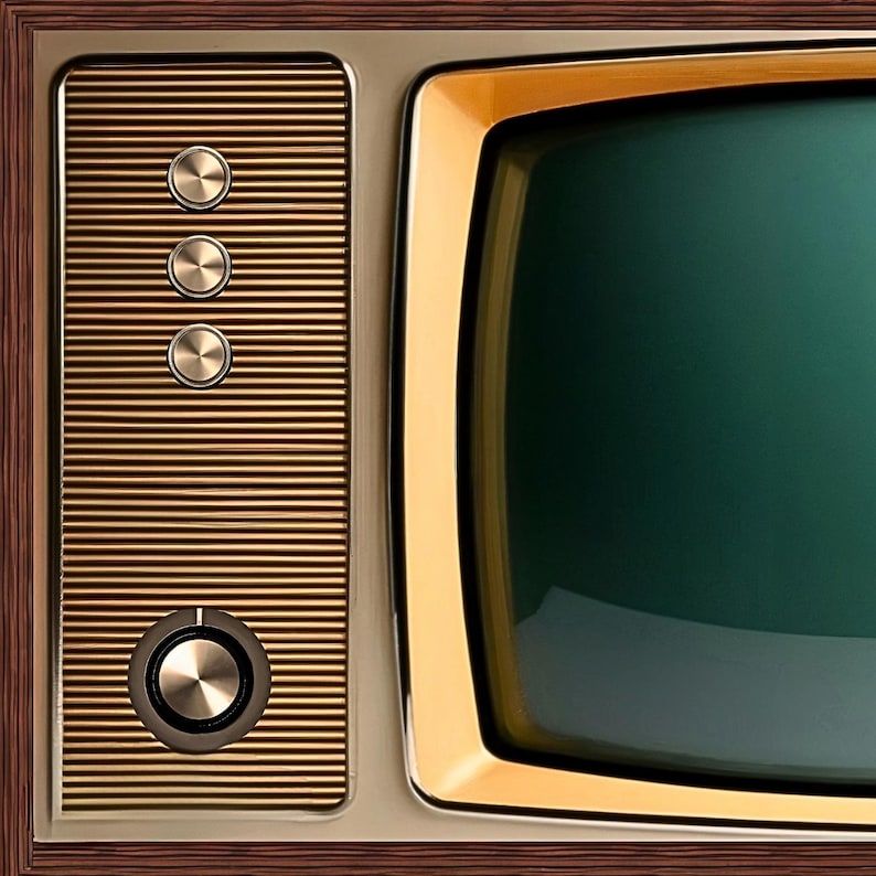 Vintage Samsung Frame TV Art | Retro Television Photo Image | Retro TV ...