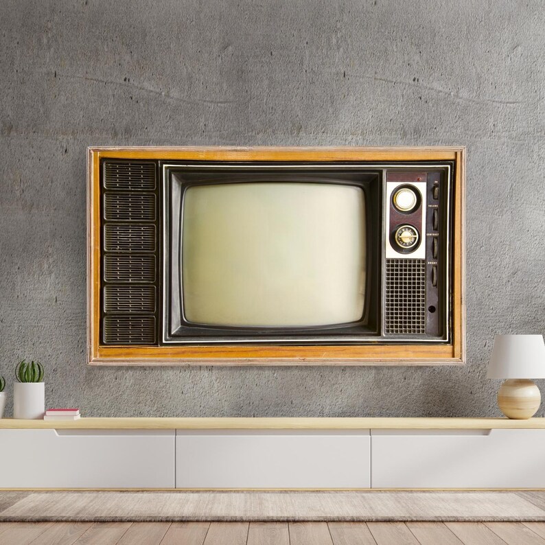 Retro Samsung Frame TV Art | 1950s 1960s Vintage TV Photo | Antique ...