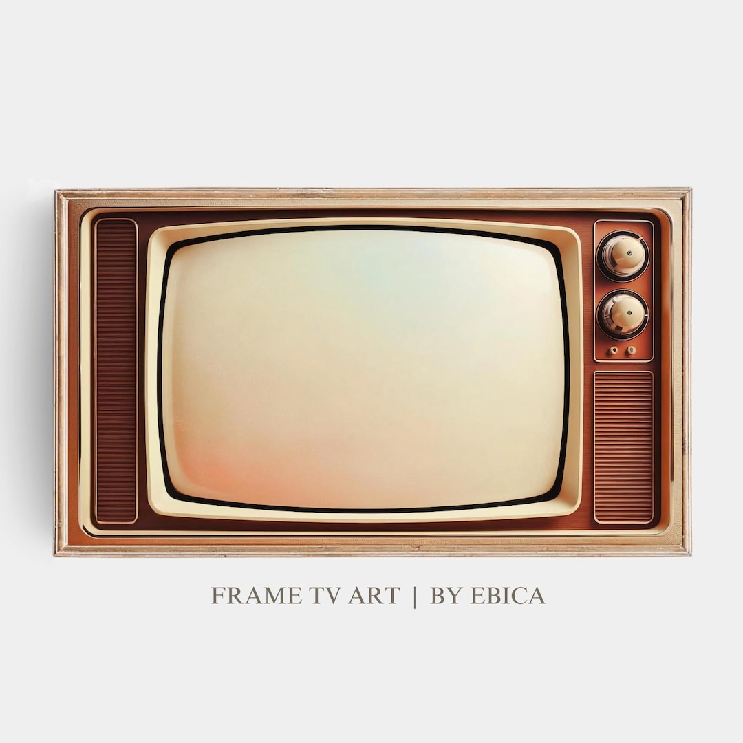 Vintage Samsung Frame TV Art | Retro Television Photo Image | Retro TV ...