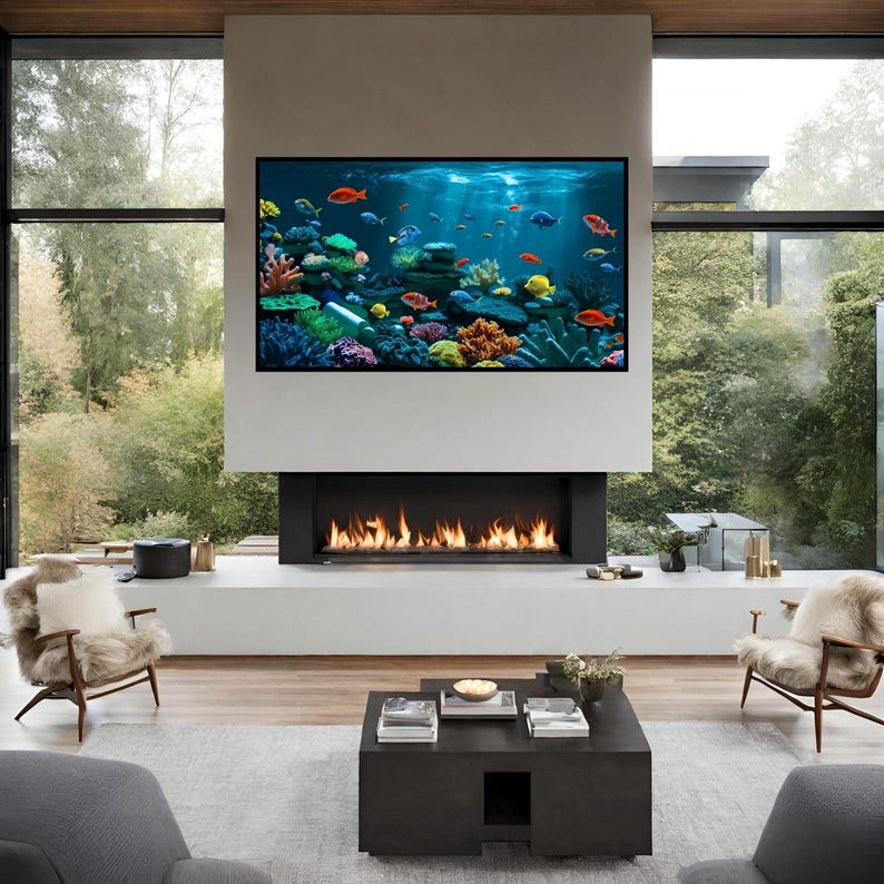 Underwater Aquarium Art for Samsung Frame TV | Vibrant Fish Under the ...