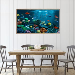 Underwater Aquarium Art for Samsung Frame TV | Vibrant Fish Under the ...