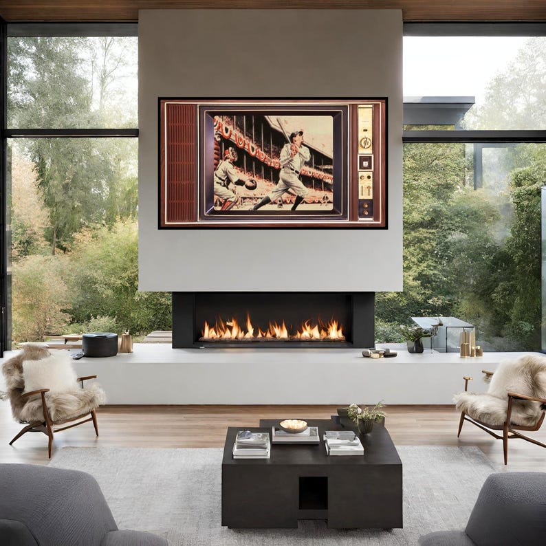 Vintage Babe Ruth Baseball Game Art | Samsung Frame TV Art | Retro ...