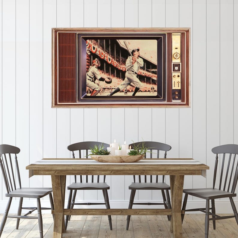Vintage Babe Ruth Baseball Game Art | Samsung Frame TV Art | Retro ...