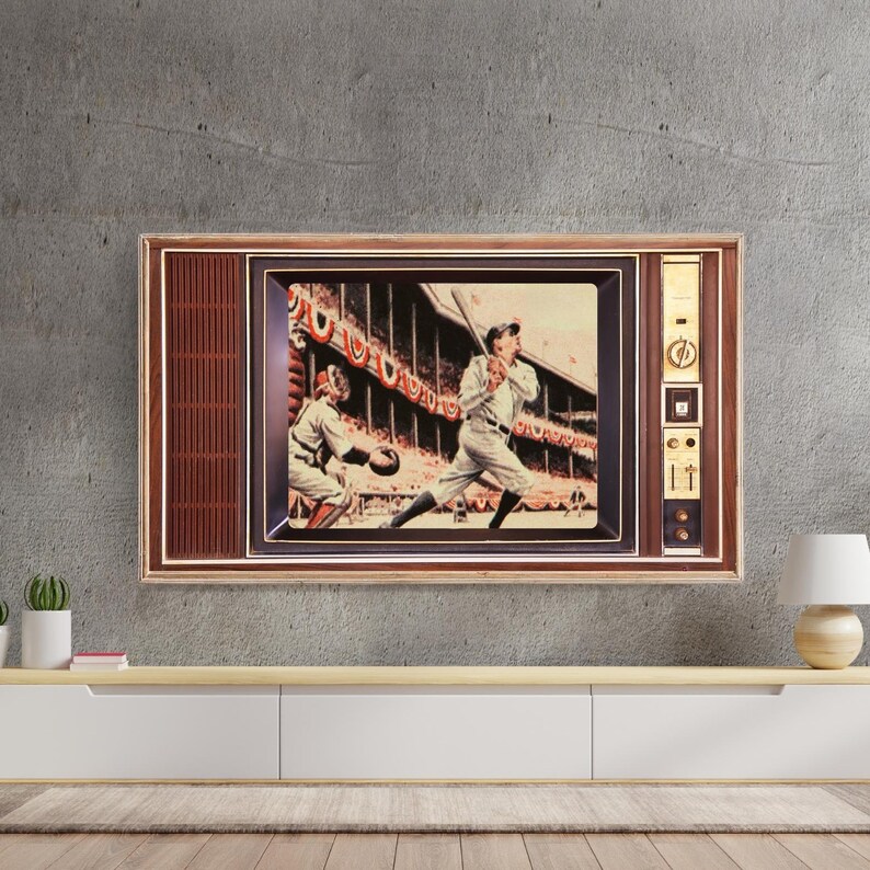 Vintage Babe Ruth Baseball Game Art | Samsung Frame TV Art | Retro ...
