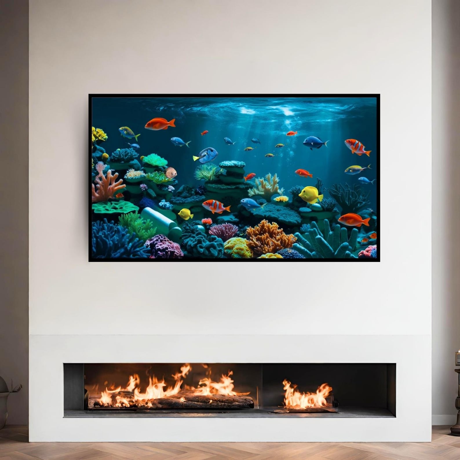 Underwater Aquarium Art for Samsung Frame TV | Vibrant Fish Under the ...