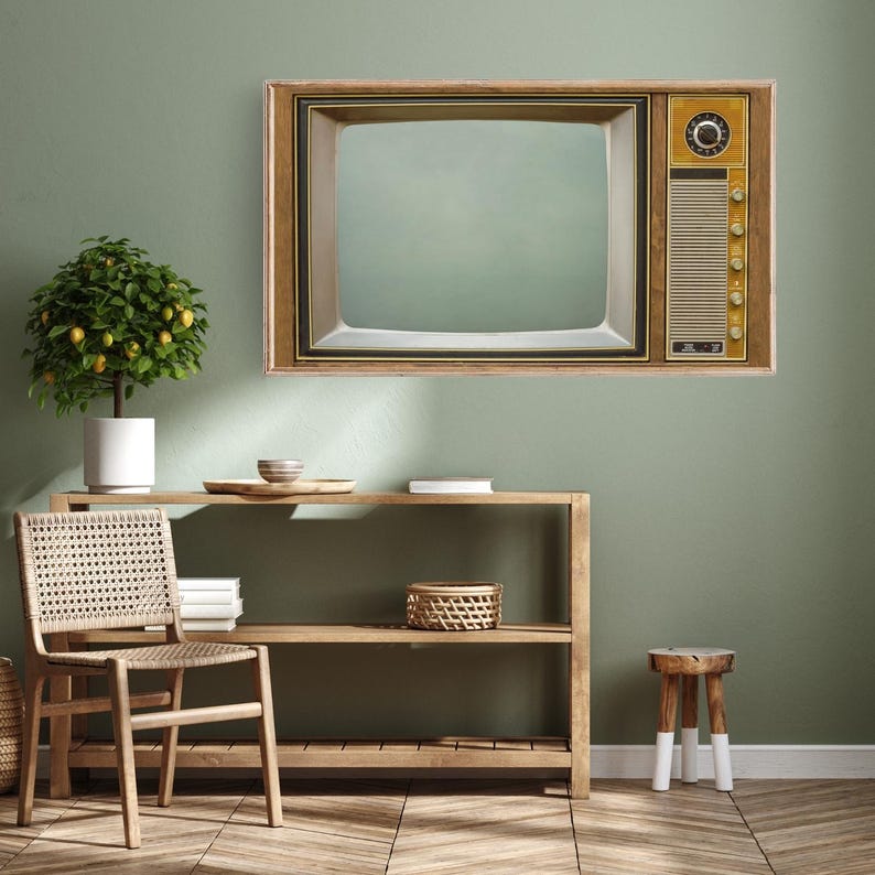 Retro Samsung Frame TV Art | 1950s 1960s Vintage TV Photo | Antique ...