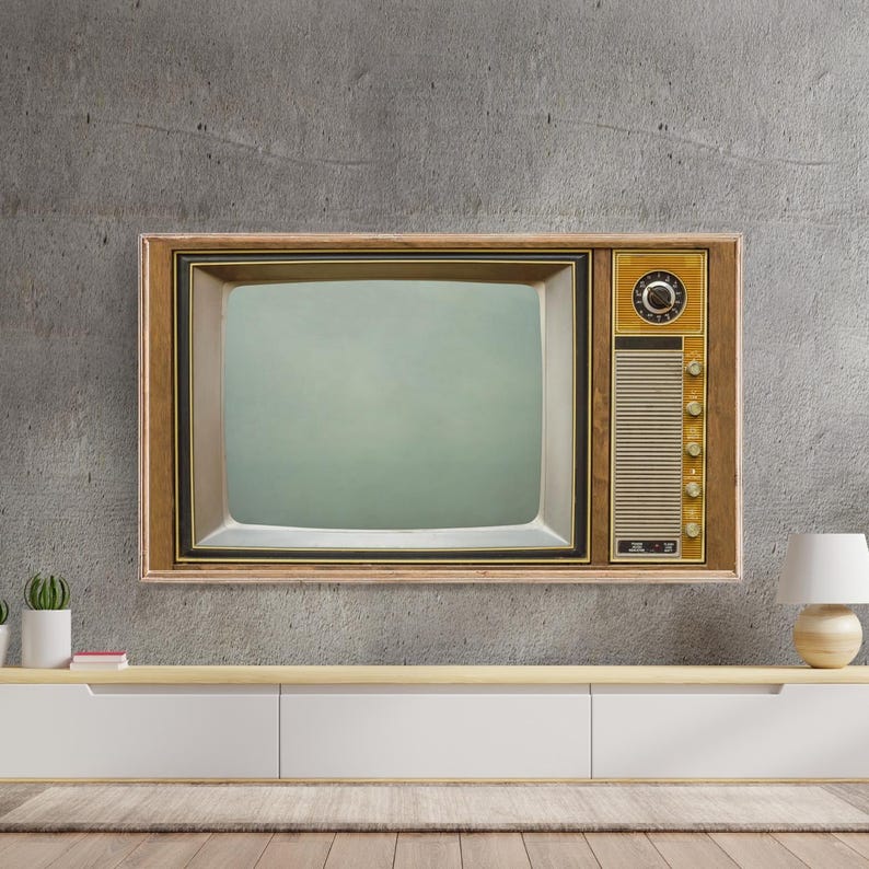Retro Samsung Frame TV Art | 1950s 1960s Vintage TV Photo | Antique ...