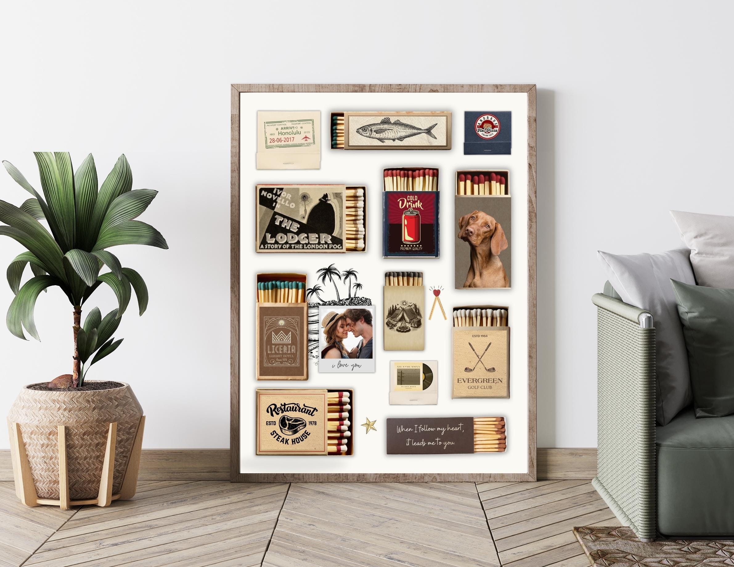 Custom Matchbook Art, Matchbook Poster, Vintage Matchbook Prints, Retro ...