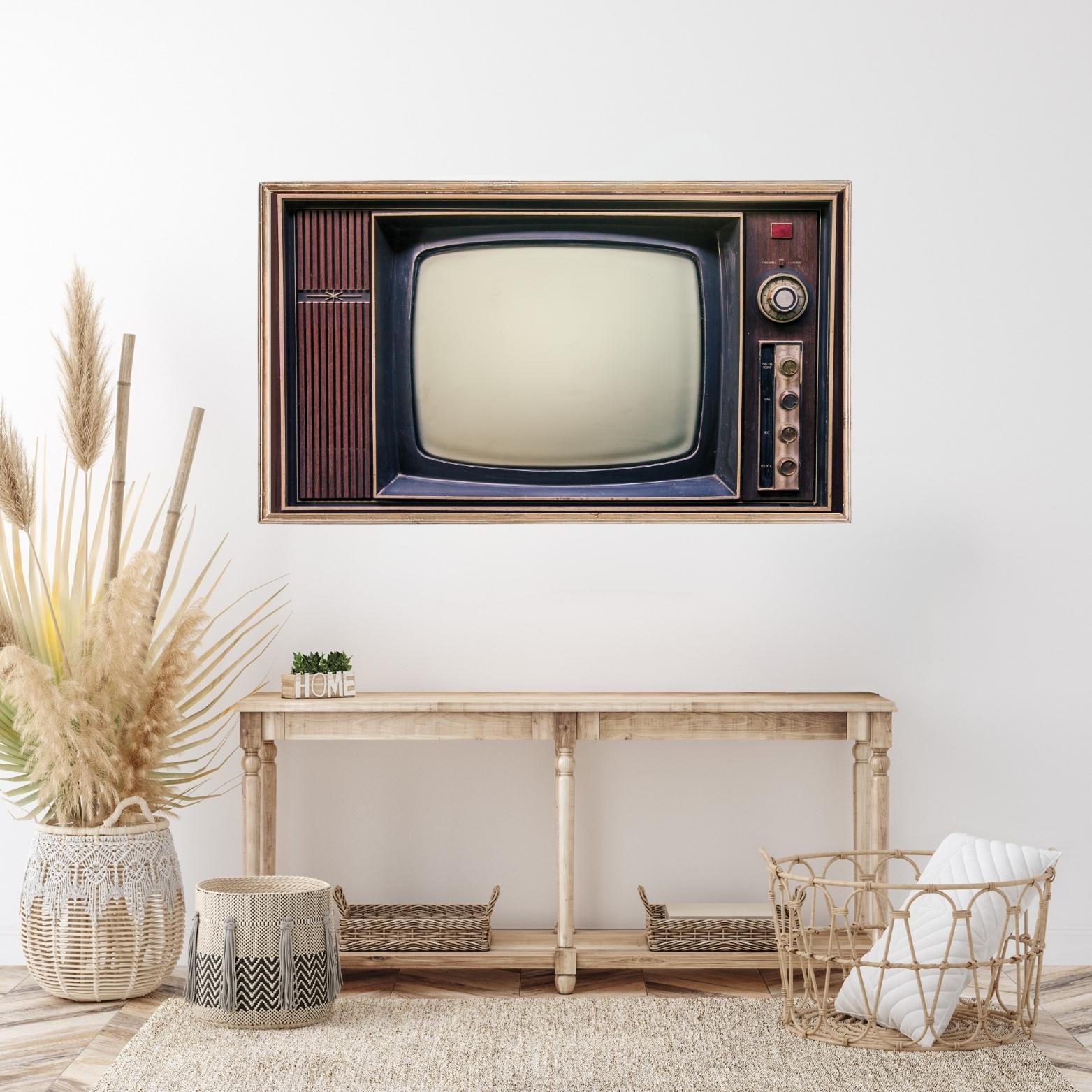 Vintage Samsung Frame TV Art | Retro Old Television Photo | Antique TV ...