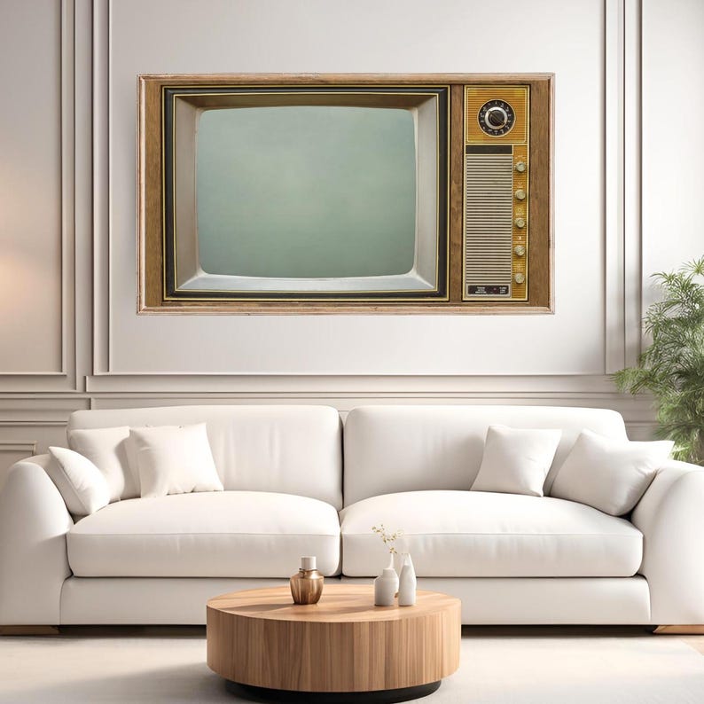 Retro Samsung Frame TV Art | 1950s 1960s Vintage TV Photo | Antique ...