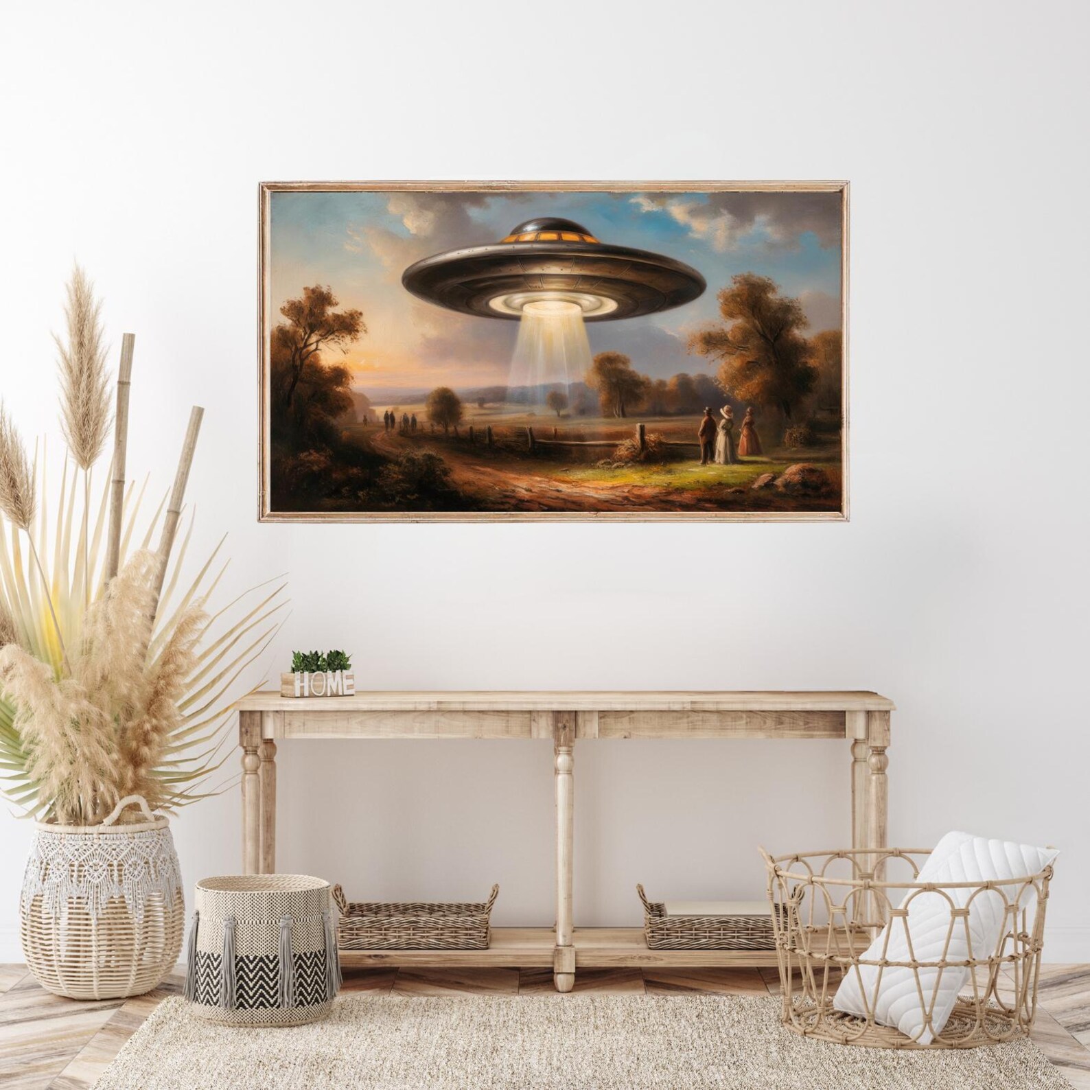 Samsung Frame TV Victorian UFO Landscape Art | Surreal UFO & Alien ...