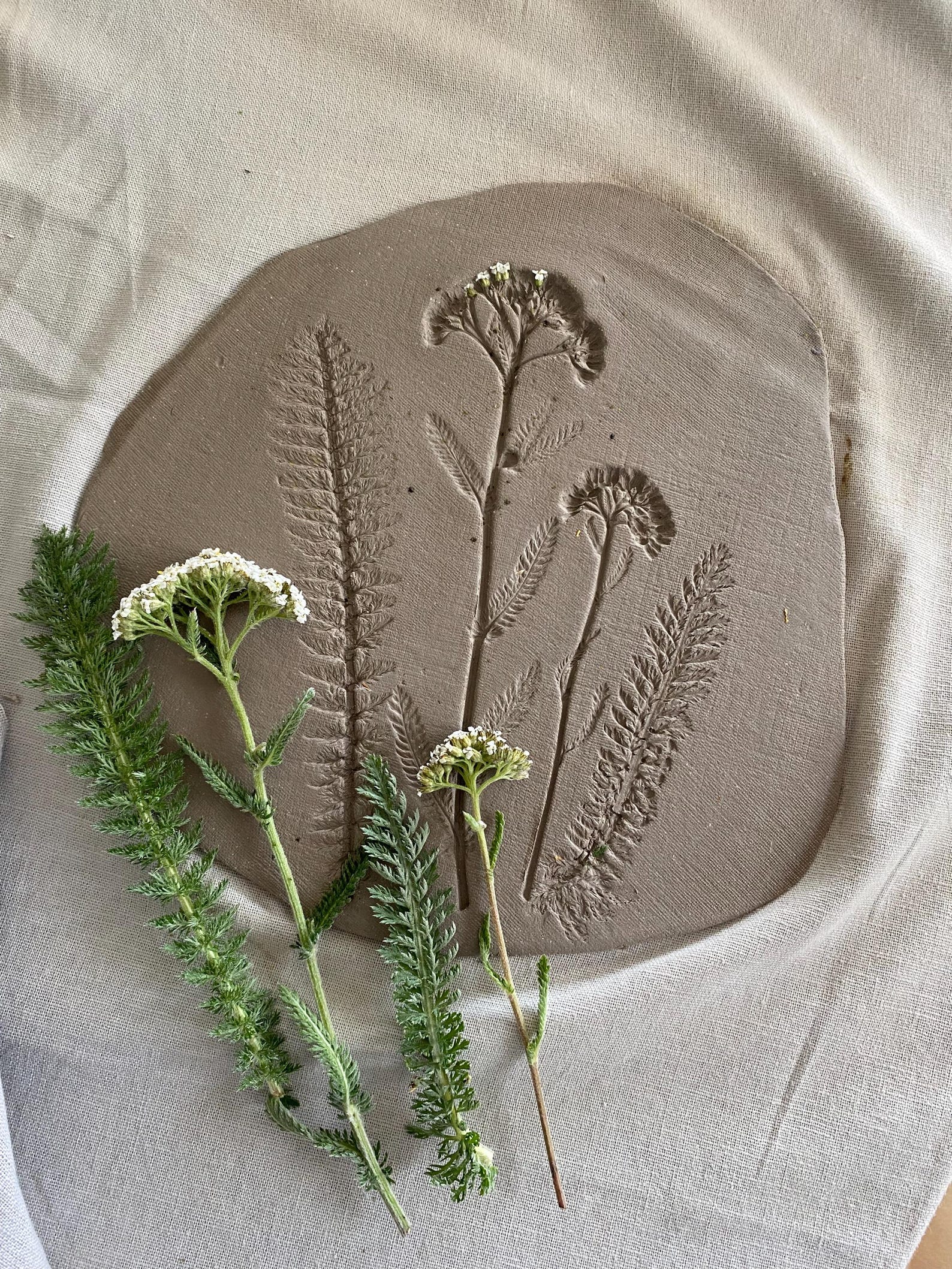 Cornwall Ceramics Plate Platter Floral Sea Holly Gift Raku Hand-made - Etsy