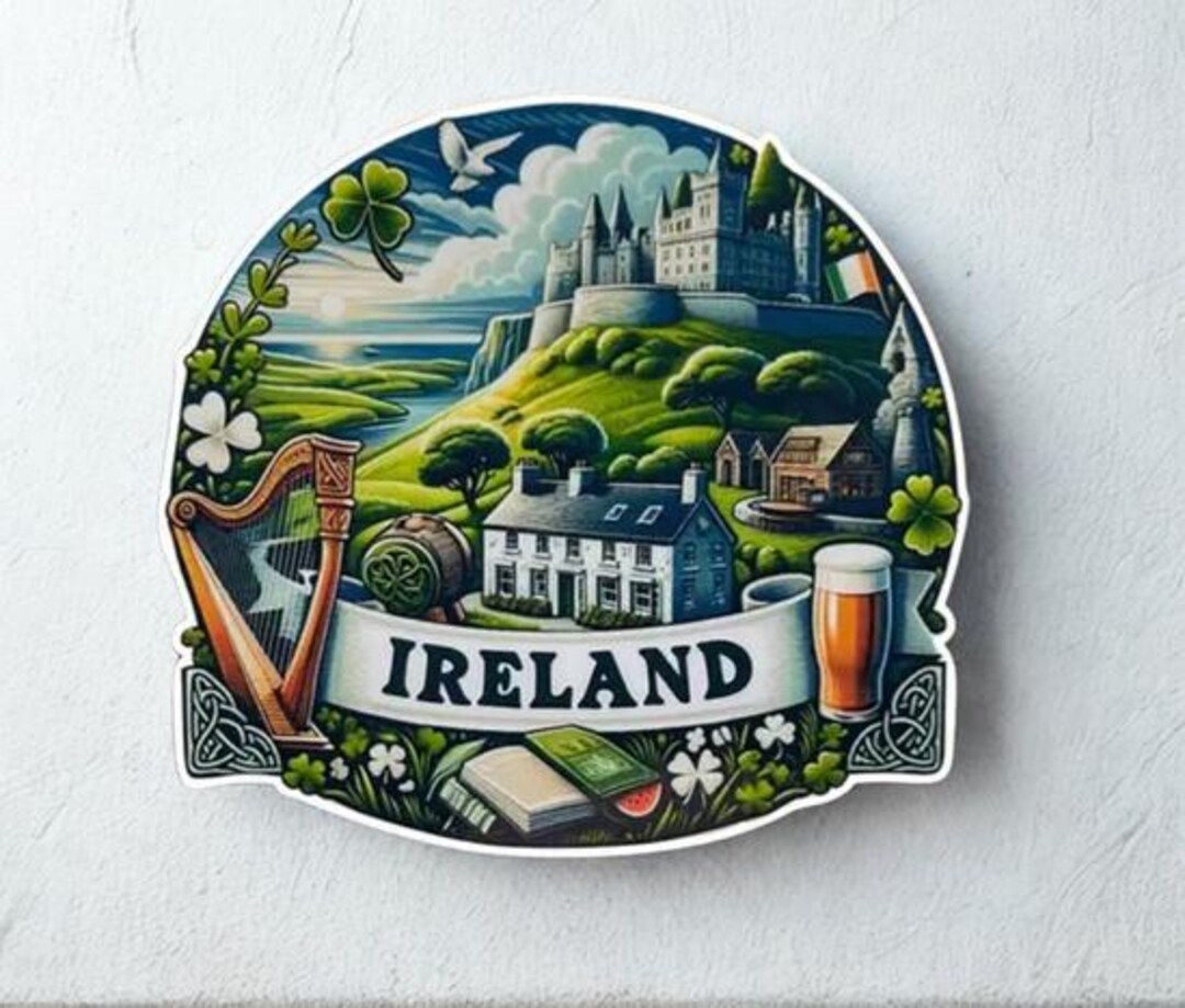 Ireland Sticker - 16 X 15.5 Cm | Weatherproof & Uv-resistant | Celtic ...