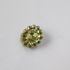Rare Green Yellow Cut Steel Button Tinted Riveted 1800's Yellow 1pc ...