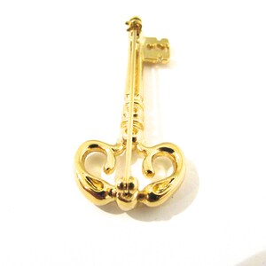 Gold Tone Skeleton Key Brooch Vintage Large Pin - Etsy