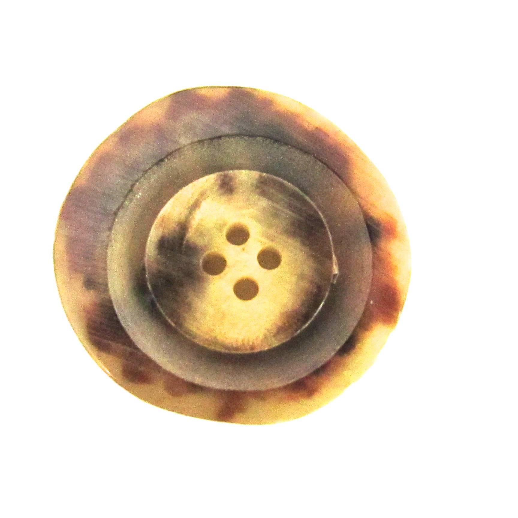 Vintage Carved Horn Button - Etsy