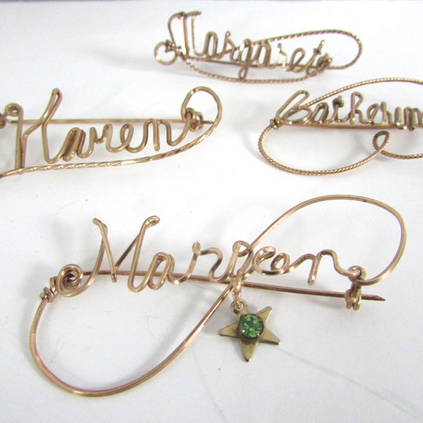 Wire Name Pin - Etsy