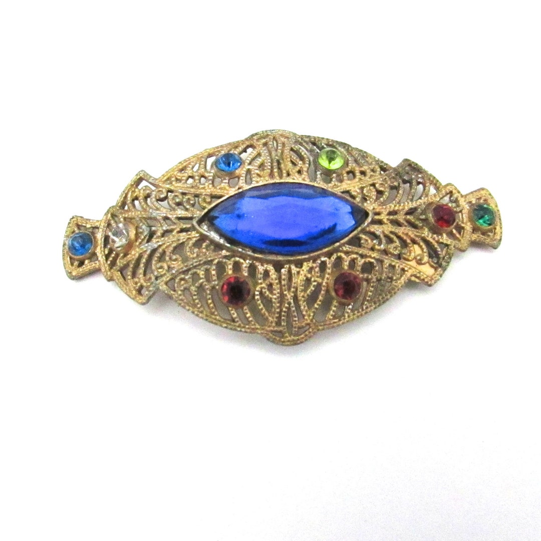 Bohemian Czech Multi Color Brooch Part Supply - Etsy