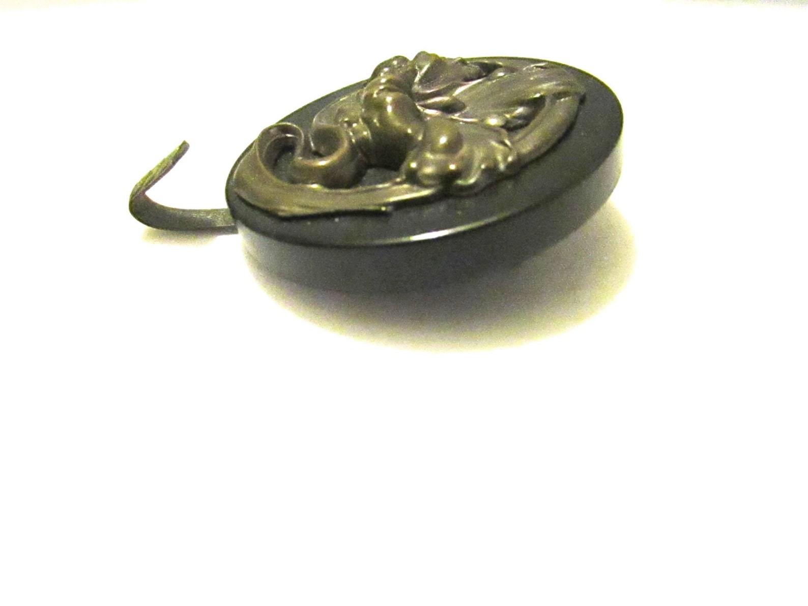 Bakelite Cloak Buckle Iris Lily Art Nouveau Assemblage Jewelry Supply ...