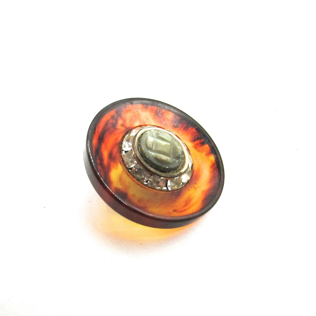 Vintage Carved MOP Paste Button Faux Tortoise Lucite - Etsy