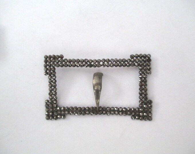 Cut Steel Sash Buckle Frame Vintage Jewelry Supply Assemblage ...