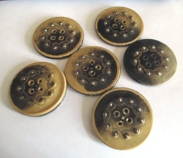 Antique Cut Steel Celluloid Button Large 1800's Sewing Costume Design ...