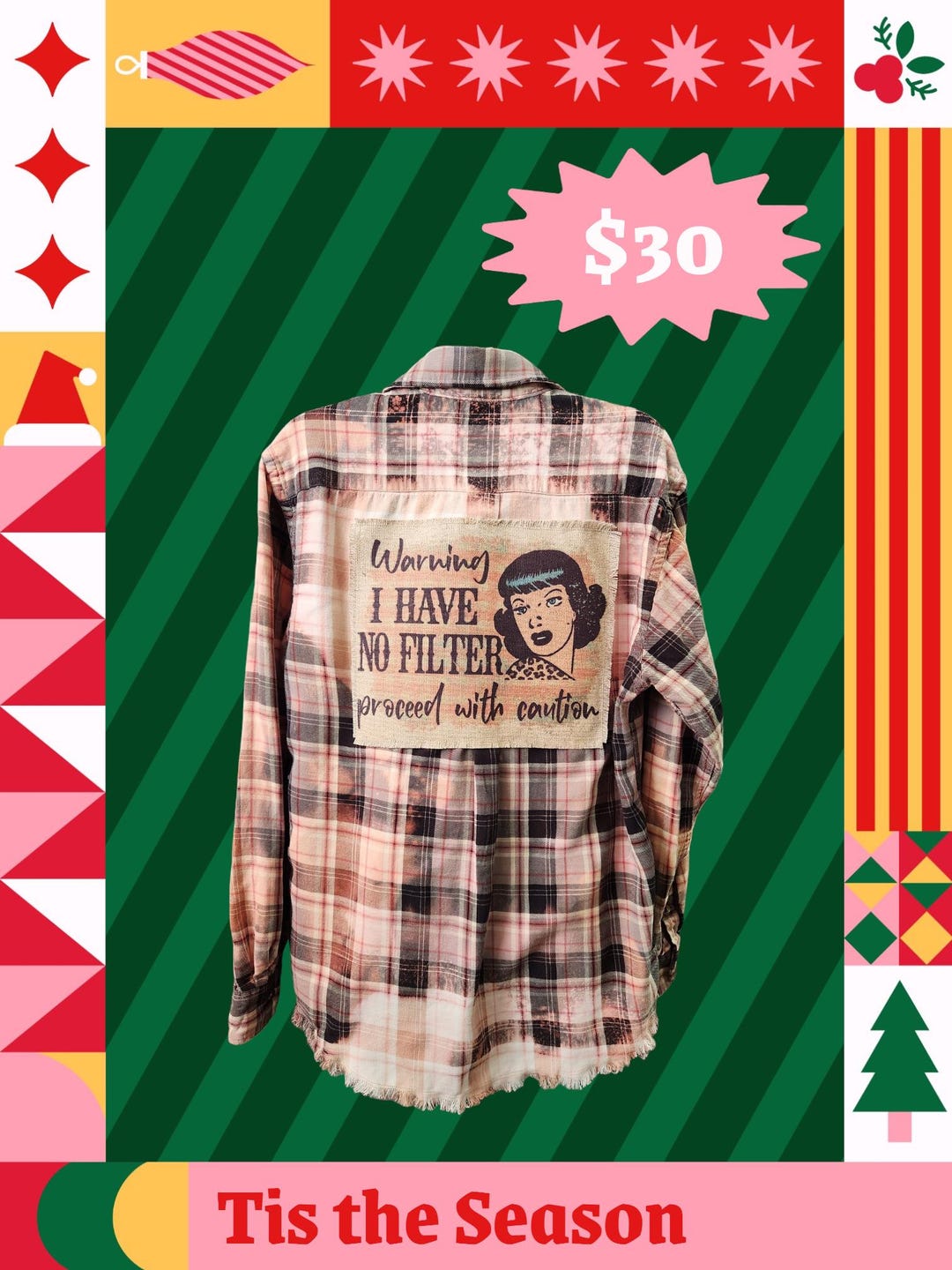 Fun Plaid Flannel Shirt or Shacket Unisex Size Medium Women's Lg/xl ...