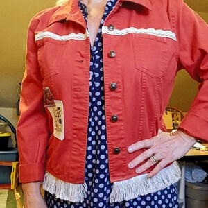 Upcycled Christopher Banks Rust Colored Denim Tennessee Jacket Women's ...