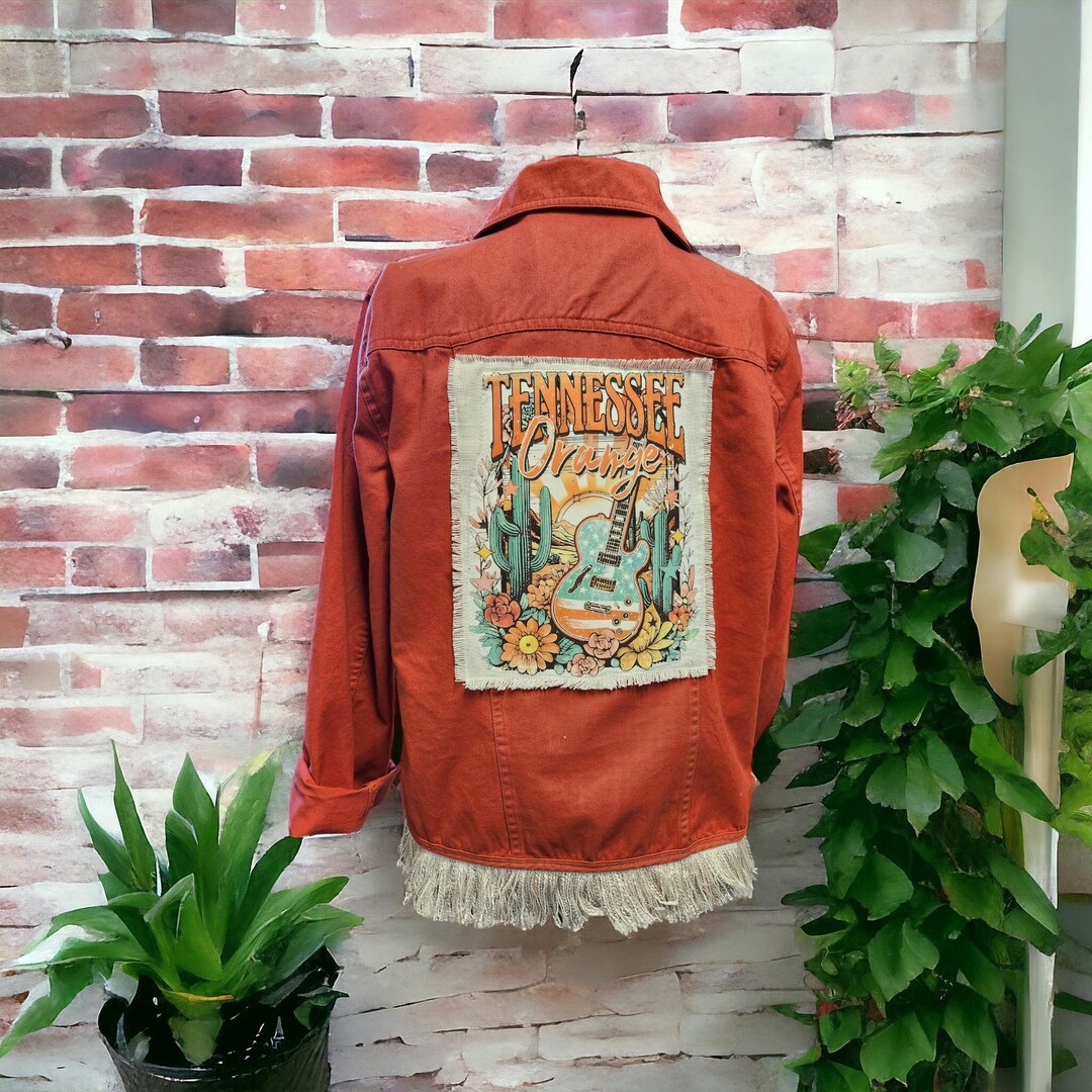 Upcycled Christopher Banks Rust Colored Denim Tennessee Jacket Women's ...