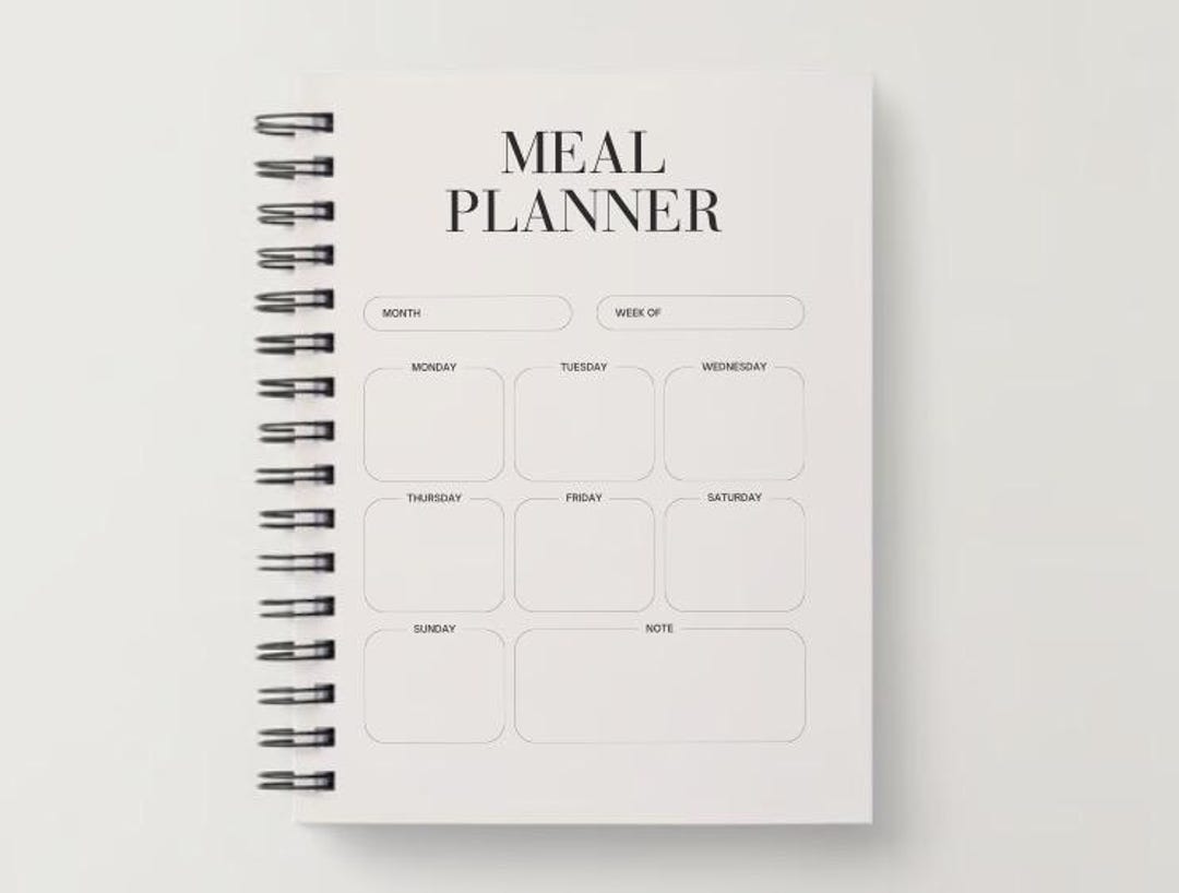 Simple Printable Weekly Meal Planner - Etsy