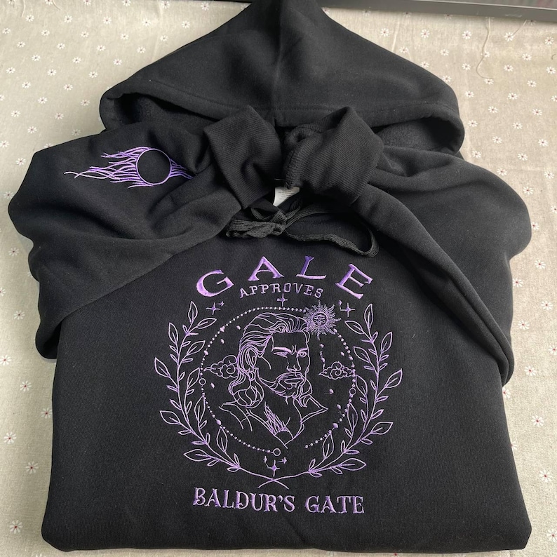 Gale Embroidered Hoodie, Baldur's Gate 3 Gamer Sweatshirt - Etsy