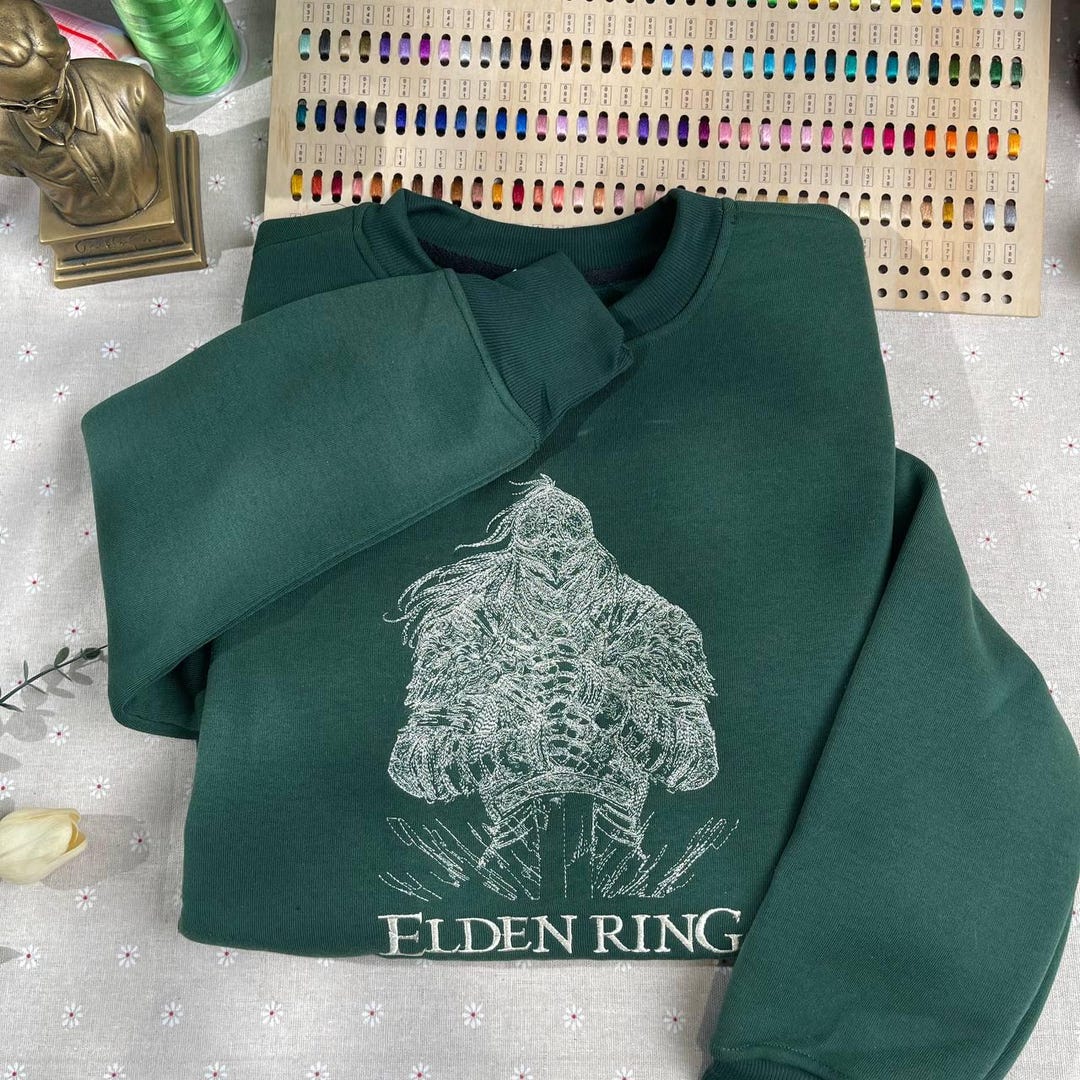 Elden Ring Embroidered Sweatshirt, Knight Design, Gamer Gift, Unique ...