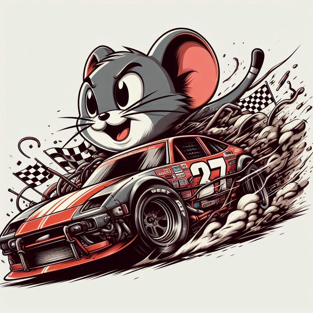 PNG Tom Racing Car,cartoon PNG, Cartoon,design,digital Download ...