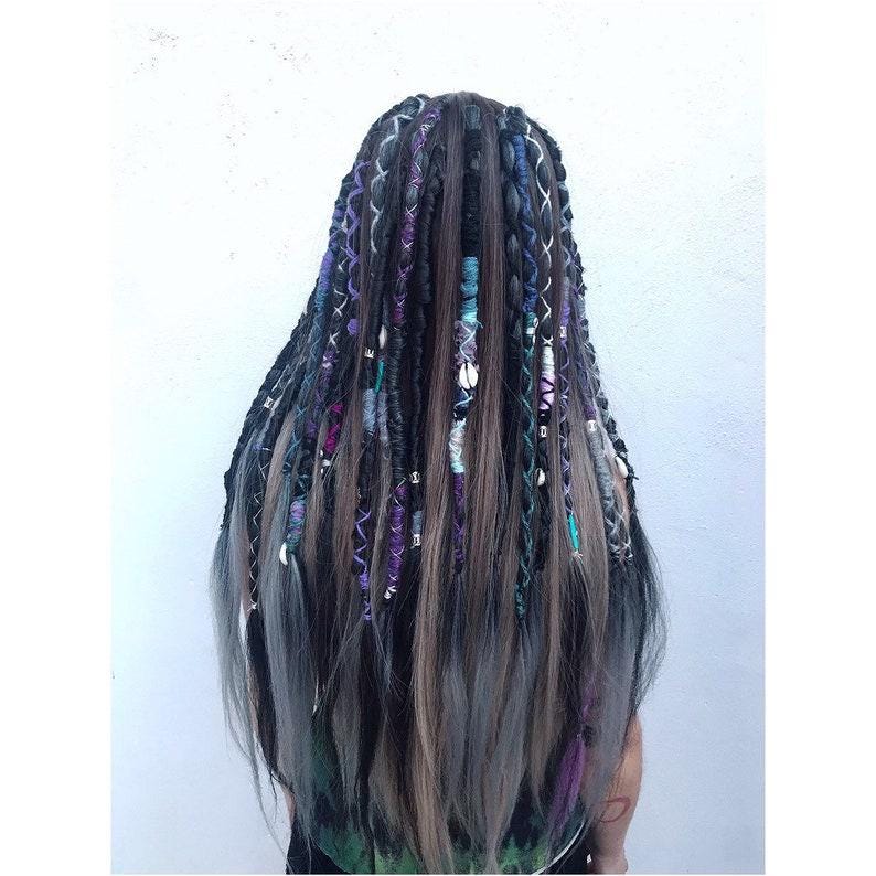 Grey Ombre Dreadlock Wig Braided Weave Cosplay Viking Burning Man ...