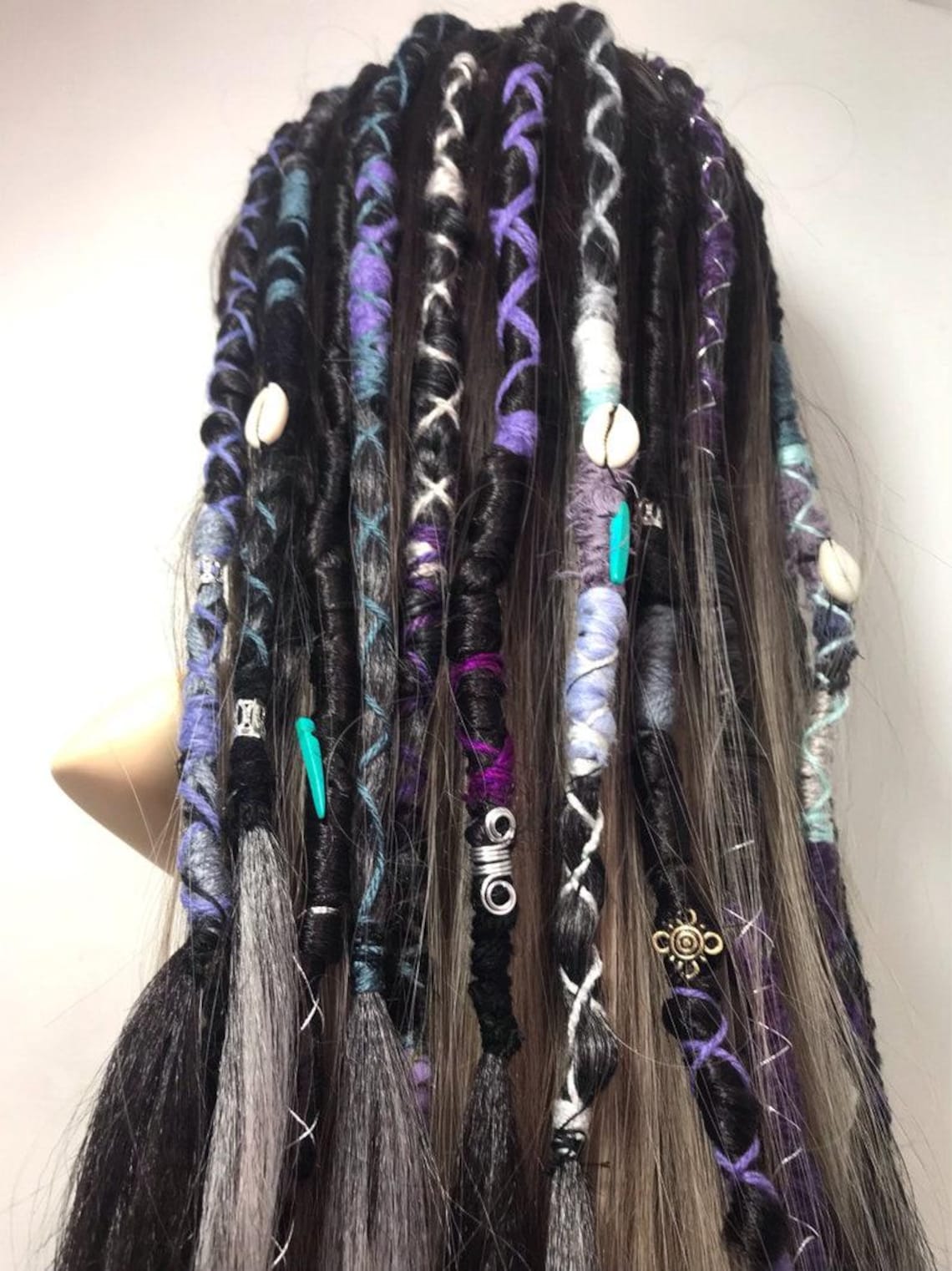 Grey Ombre Dreadlock Wig Braided Weave Cosplay Viking Burning Man ...