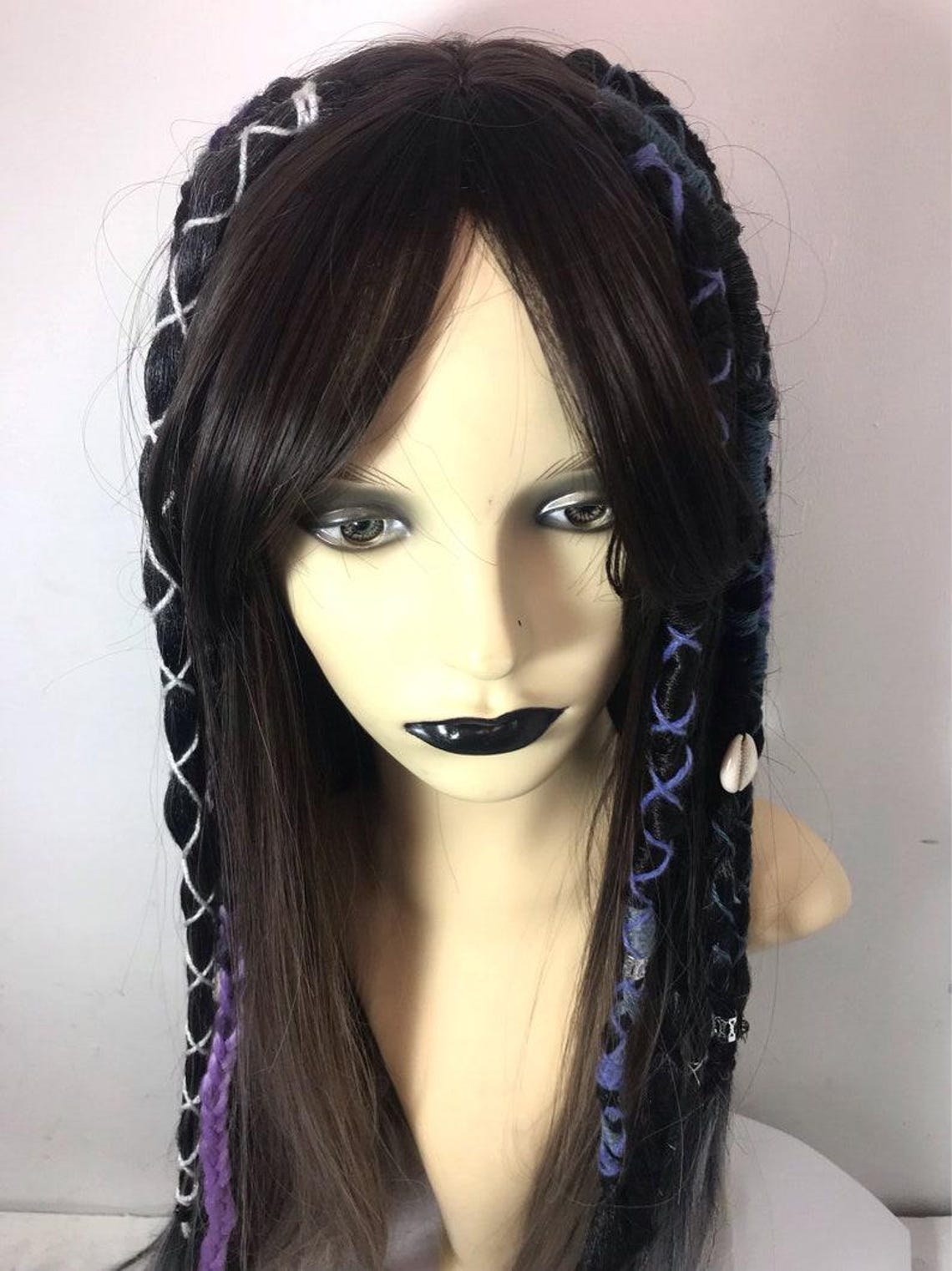 Grey Ombre Dreadlock Wig Braided Weave Cosplay Viking Burning Man ...