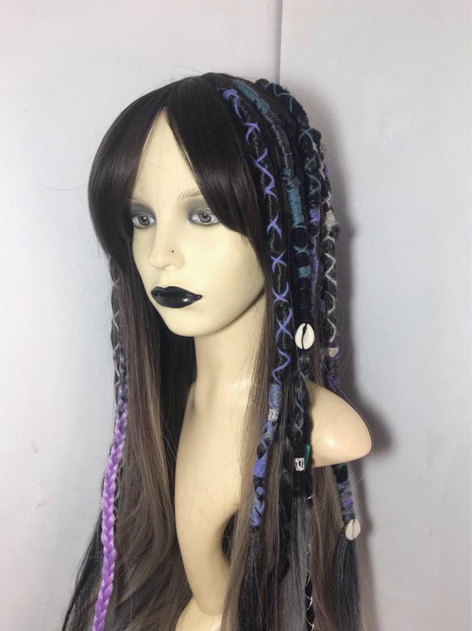 Grey Ombre Dreadlock Wig Braided Weave Cosplay Viking Burning Man ...