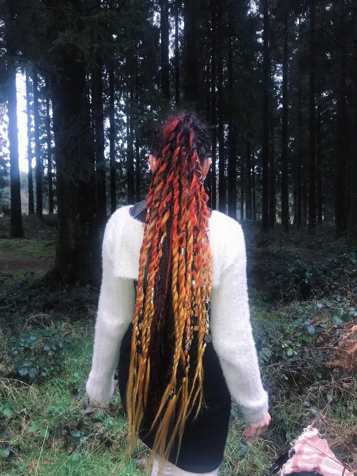 Dreadlock Ponytail Extension Red Hair Piece Braid Jumbo Twist Braids ...
