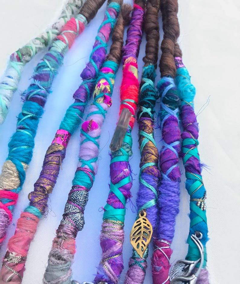 Dreadlock Extensions Set X10 Hair Wrap Ombré Crochet Dreads Synthetic ...