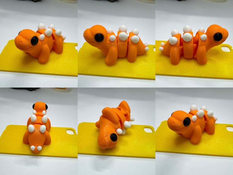 Stegosaurus Fidget Toy – Mini Articulated Stegosaurus – Cute Dino Desk ...