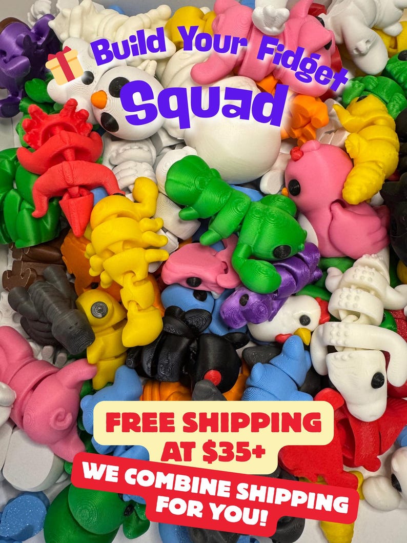 Horse Fidget Toy – 3D Printed Articulated Horse – Cute Farm Animal Desk ...