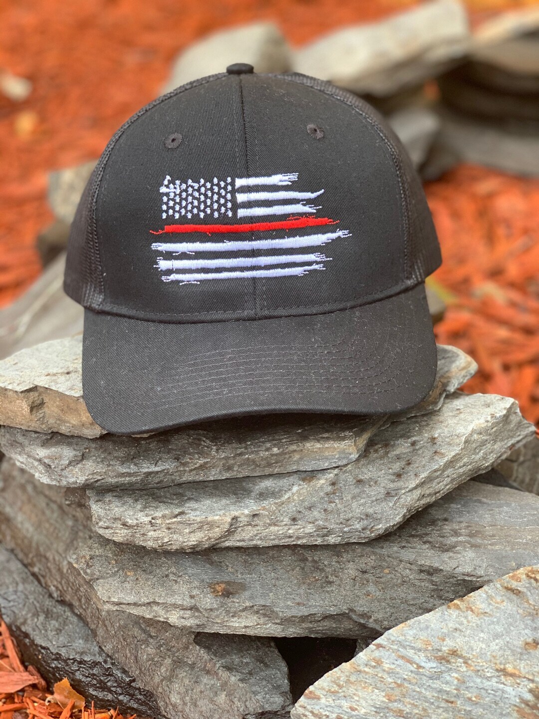 Firefighter Thin Red Line Flag Hat - Etsy