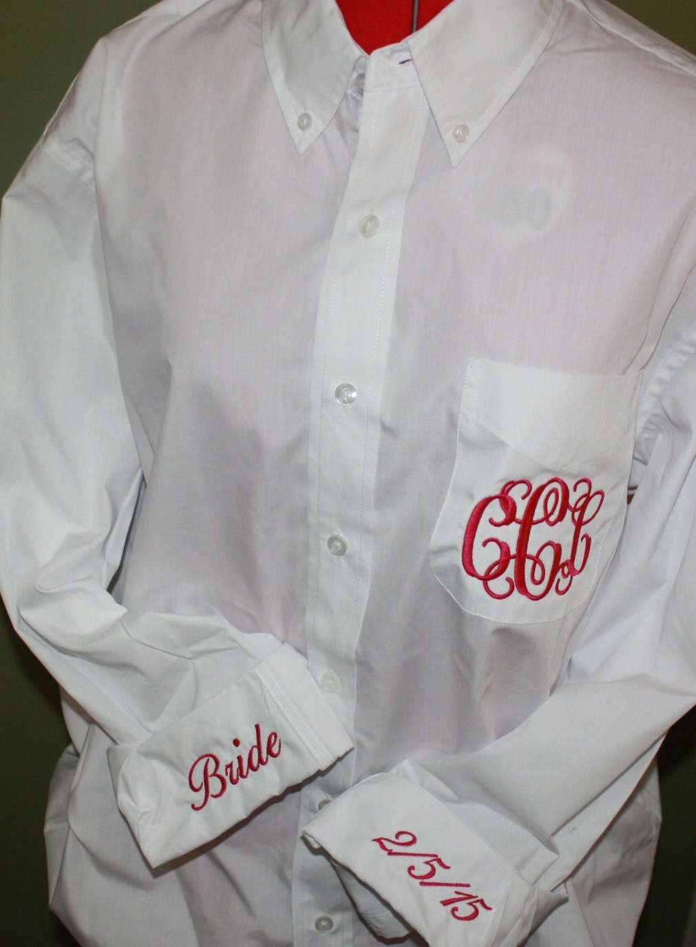 Bridal Monogrammed Shirt - Etsy