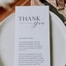 Table Thank You Template, Wedding Reception, Order of Events, Digital ...