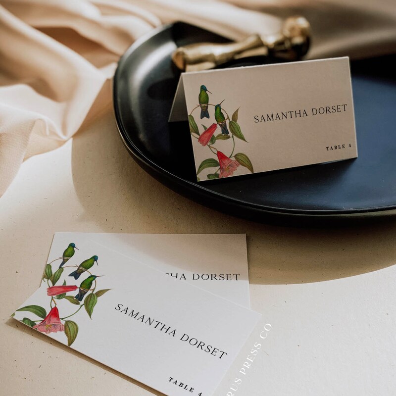 Bird Place Card - Etsy