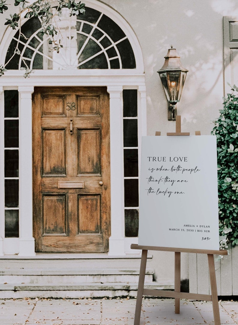 True Love Ceremony Wedding Sign Wedding Quote Sign DIY - Etsy